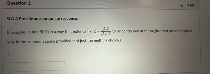 Solved SLO A Provide an appropriate response. If possible, | Chegg.com