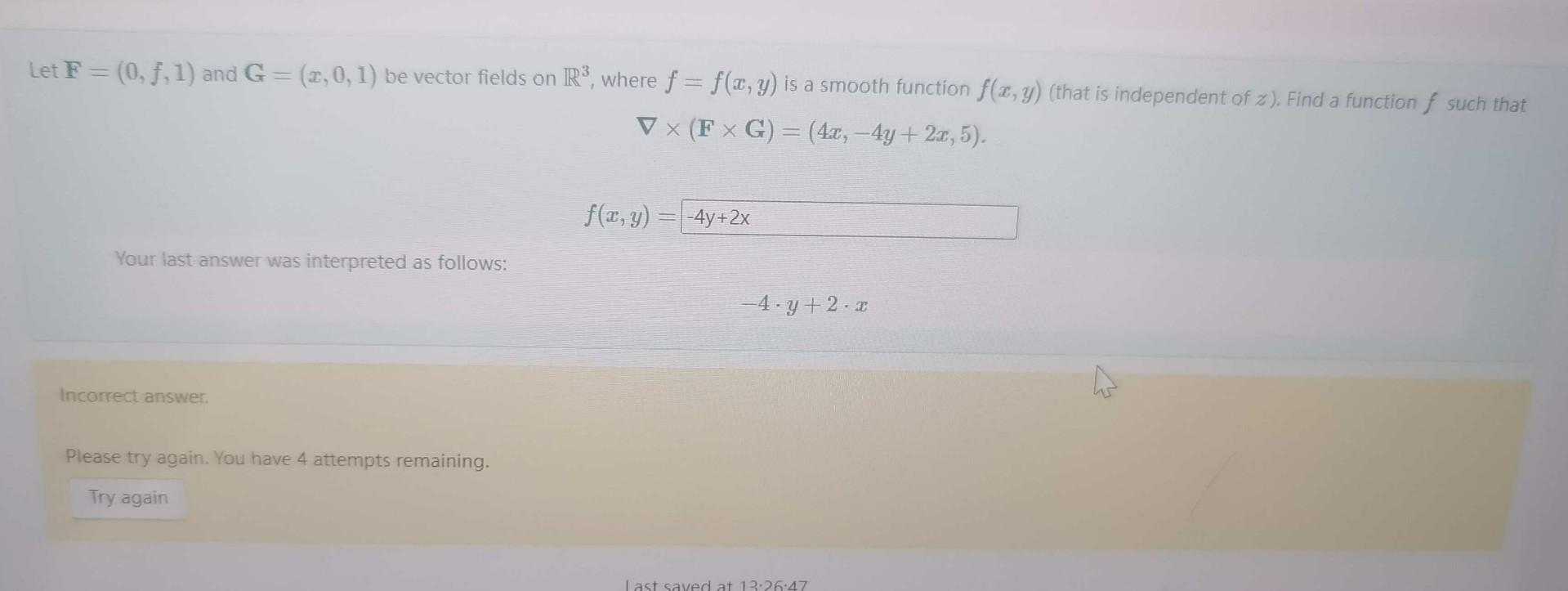 Solved et F=(0,f,1) and G=(x,0,1) be vector fields on R3, | Chegg.com