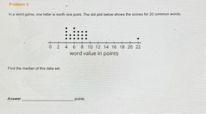 Solved In a word game, one letter is worth one point. The | Chegg.com