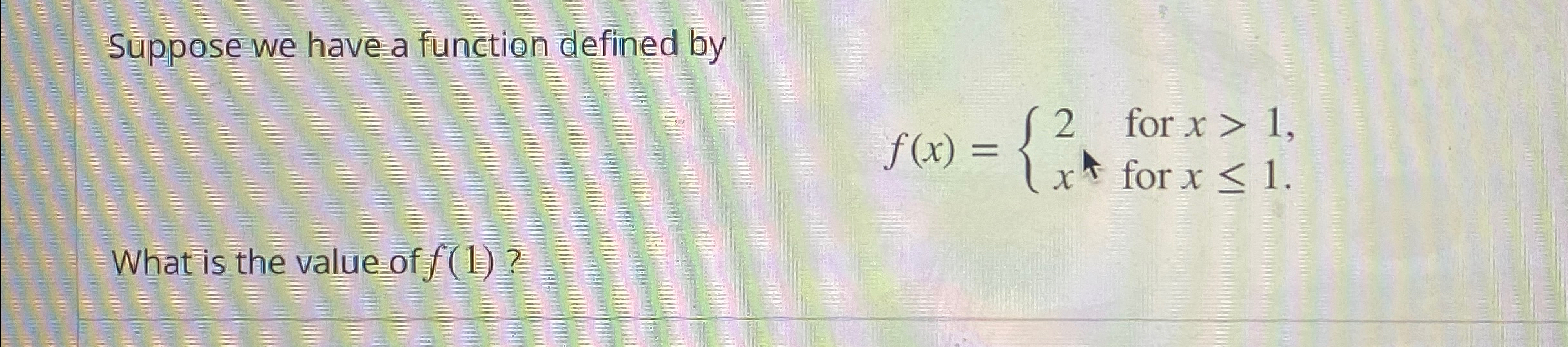 Solved Suppose we have a function defined | Chegg.com