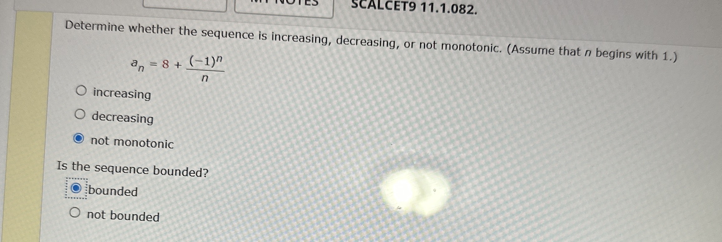 Solved Determine whether the sequence is increasing, | Chegg.com