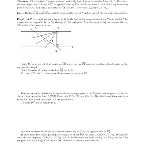 Solved Prove the angles made by the sensed parallels are | Chegg.com