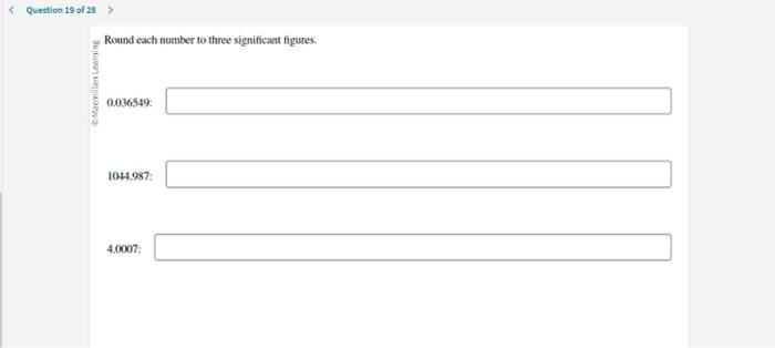 Solved Question 16 of 28. Ldentify the number of significant | Chegg.com
