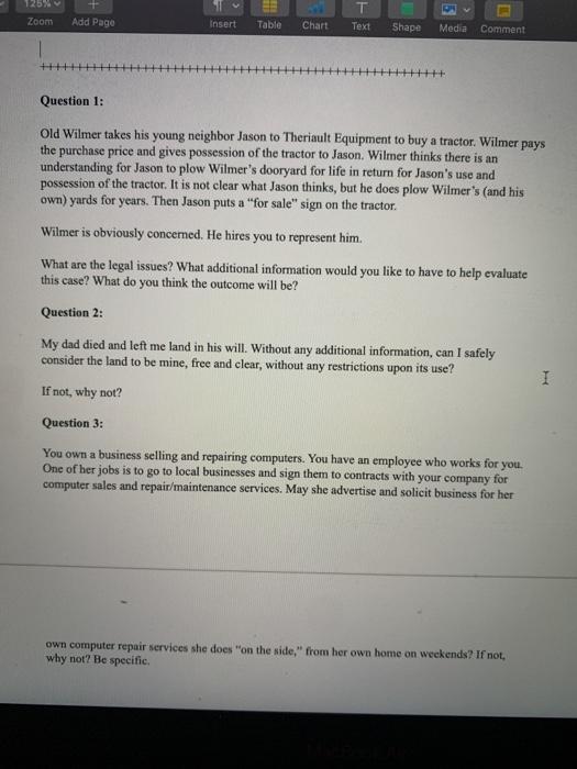 125% Zoom Add Page Insert Table Chart Text Shape | Chegg.com