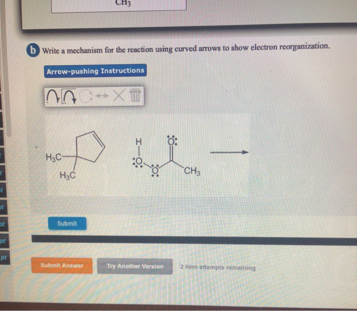 Solved CH3 bWrite a mechanism for the reaction using curved | Chegg.com