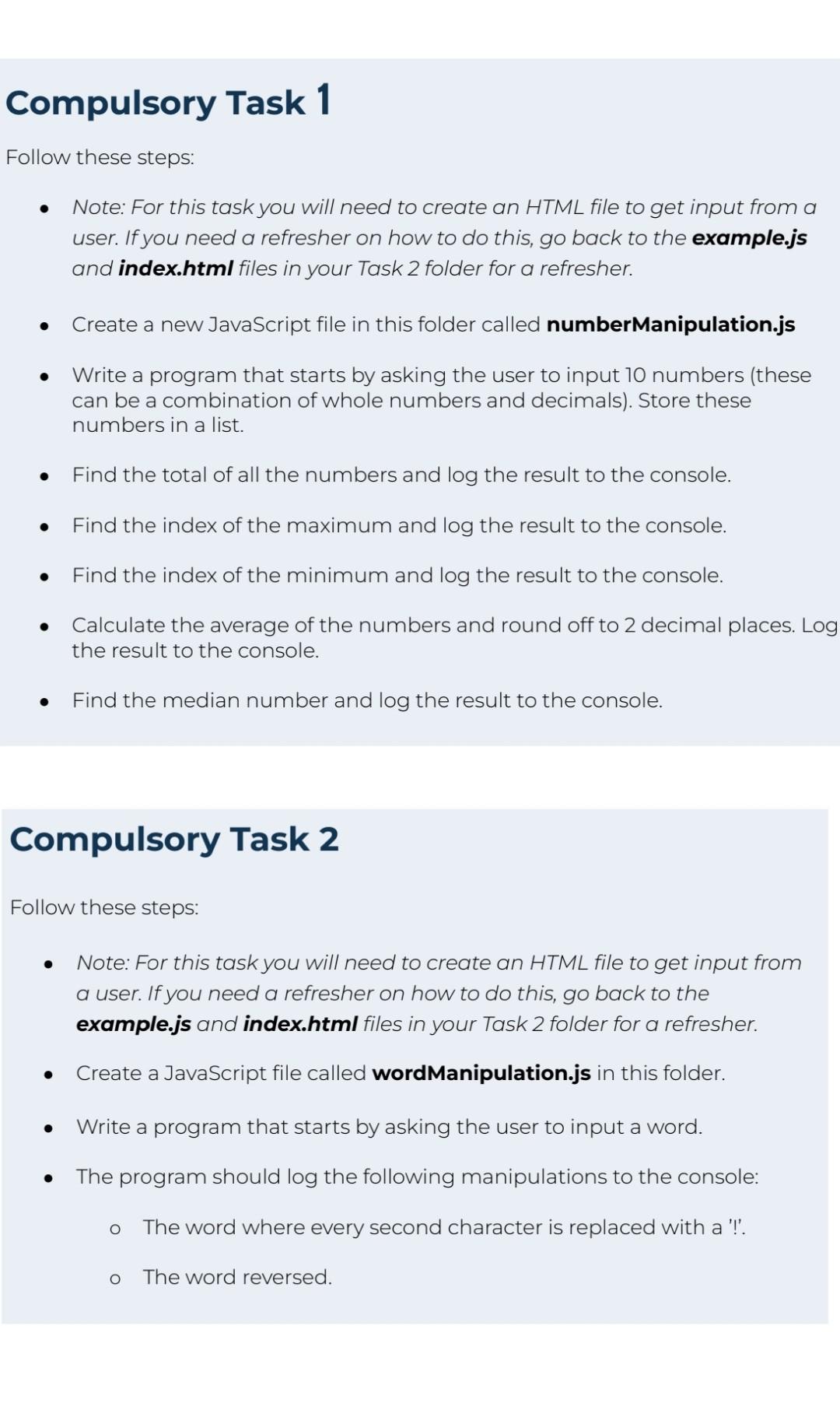 Solved Compulsory Task 1 Follow These Steps Note For