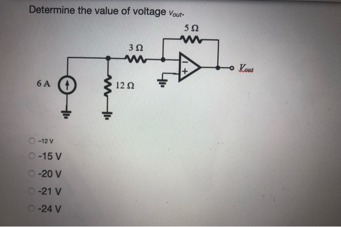 Solved Determine the value of voltage Vout- 52 W 32 w - Lout | Chegg.com