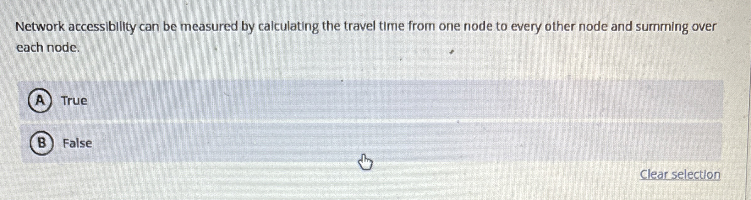 Solved Network accessibility can be measured by calculating | Chegg.com