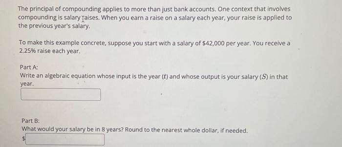 Solved The principal of compounding applies to more than | Chegg.com