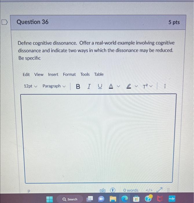Solved Define cognitive dissonance. Offer a real-world | Chegg.com