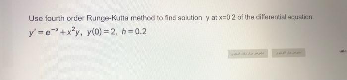 Solved Use fourth order Runge-Kutta method to find solution | Chegg.com