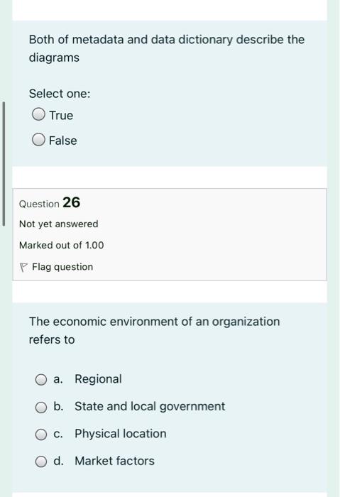 Solved Both of metadata and data dictionary describe the | Chegg.com