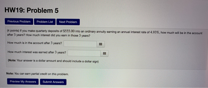 Solved HW19: Problem 5 Previous Problem Problem List Next | Chegg.com