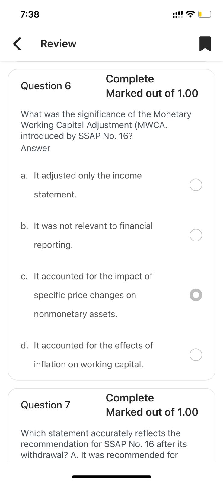Solved Question 6CompleteMarked out of 1.00What was the | Chegg.com