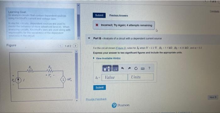 Solved Analysis of a Circuit Containing Dependent Sources 1. | Chegg.com