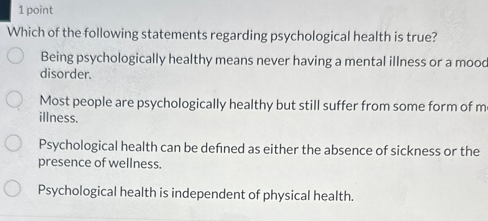 Solved 1 ﻿pointWhich of the following statements regarding | Chegg.com