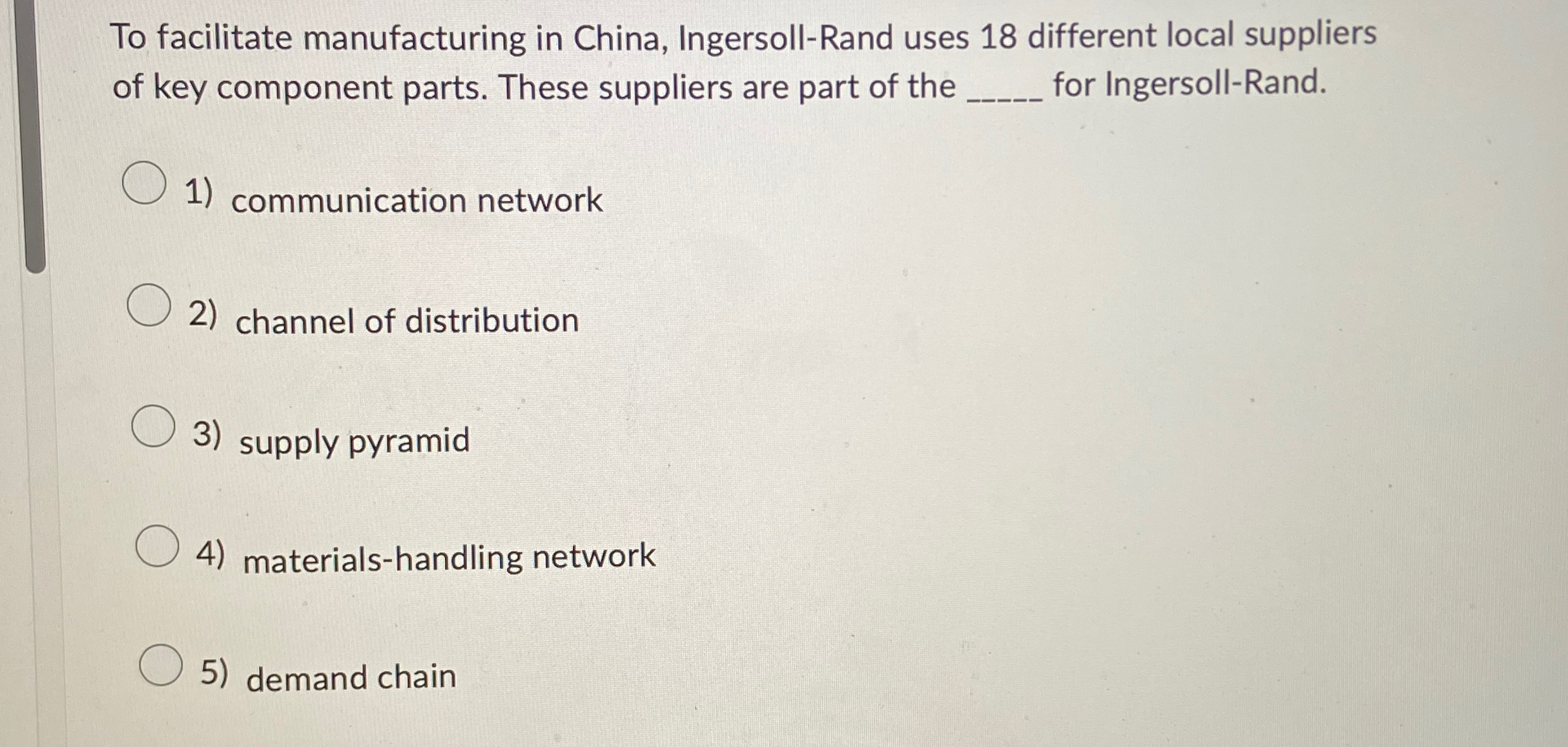 Solved To facilitate manufacturing in China, Ingersoll-Rand | Chegg.com