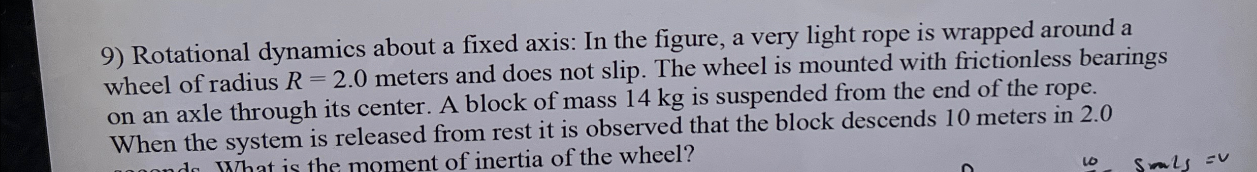 Solved Rotational dynamics about a fixed axis: In the | Chegg.com