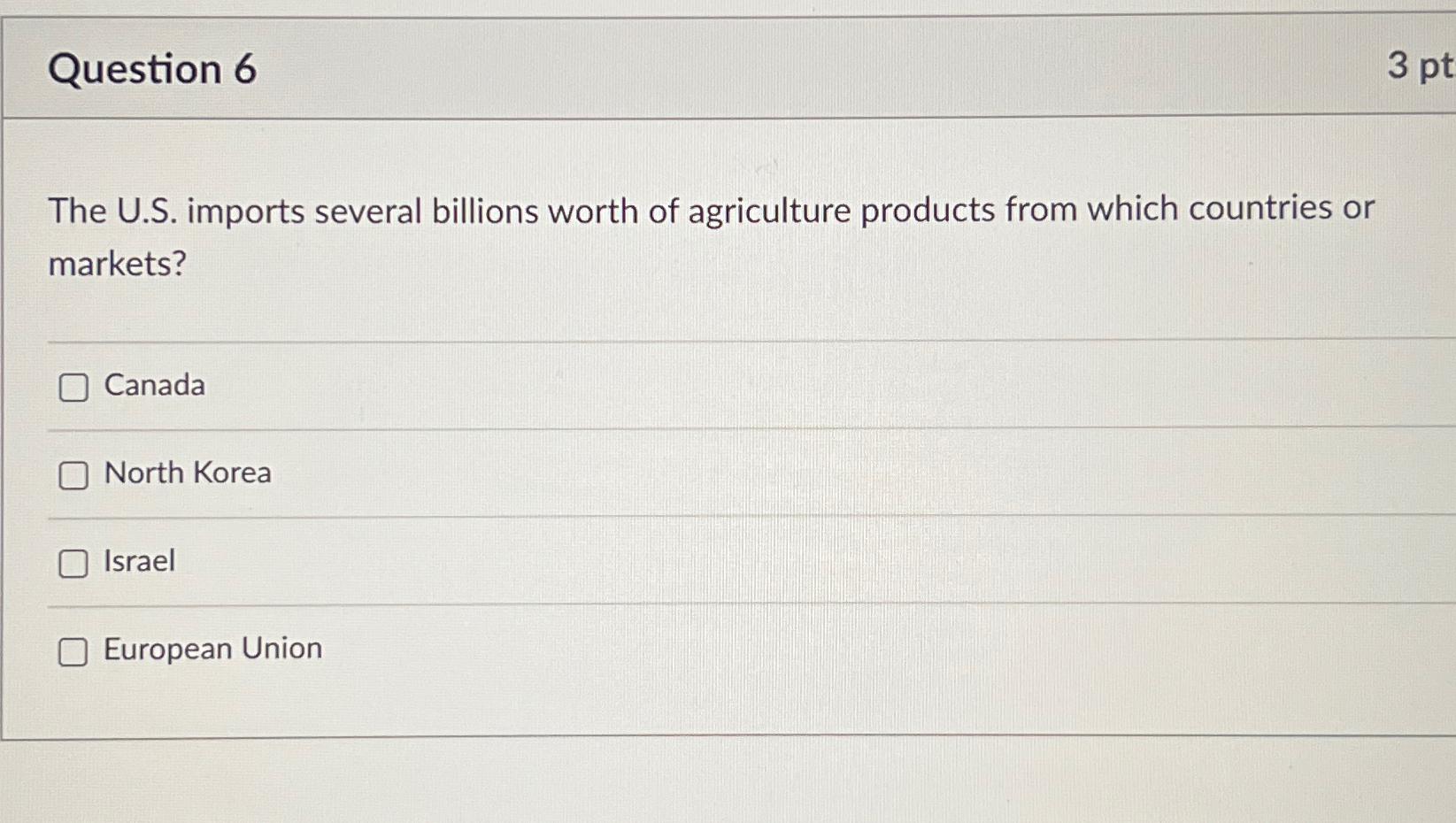 Solved Question 63 ﻿ptThe U.S. ﻿imports several billions | Chegg.com