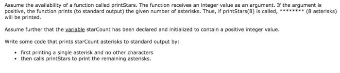 Solved Assume the availability of a function called | Chegg.com