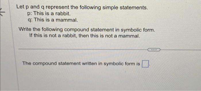Solved Let p and q represent the following simple | Chegg.com