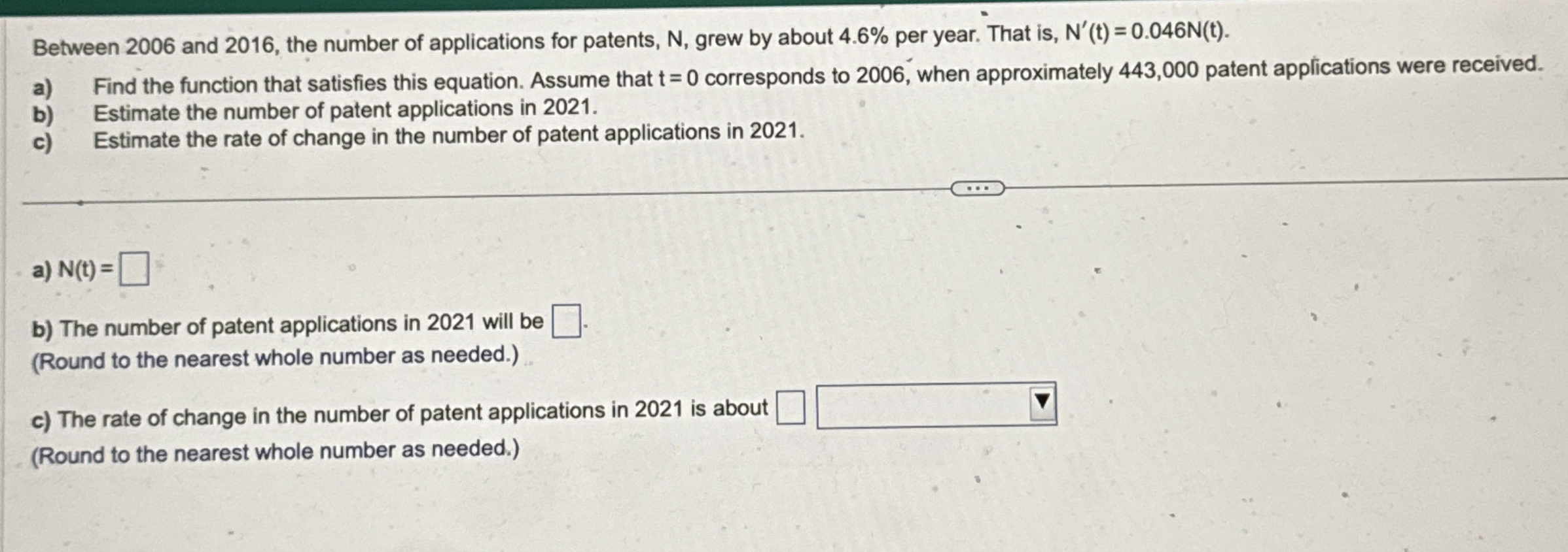 Solved Between 2006 ﻿and 2016, ﻿the number of applications | Chegg.com