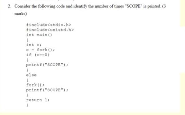 Solved 2. Consider the following code and identify the | Chegg.com