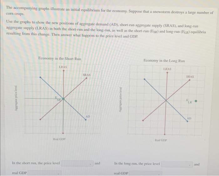 Solved The accompanying graphs illustrate an initial | Chegg.com