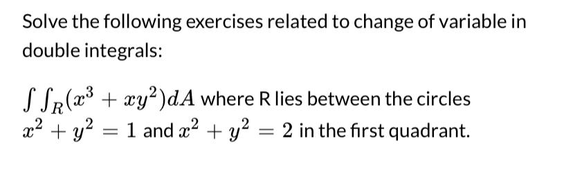 Solved Solve the following exercises related to change of | Chegg.com
