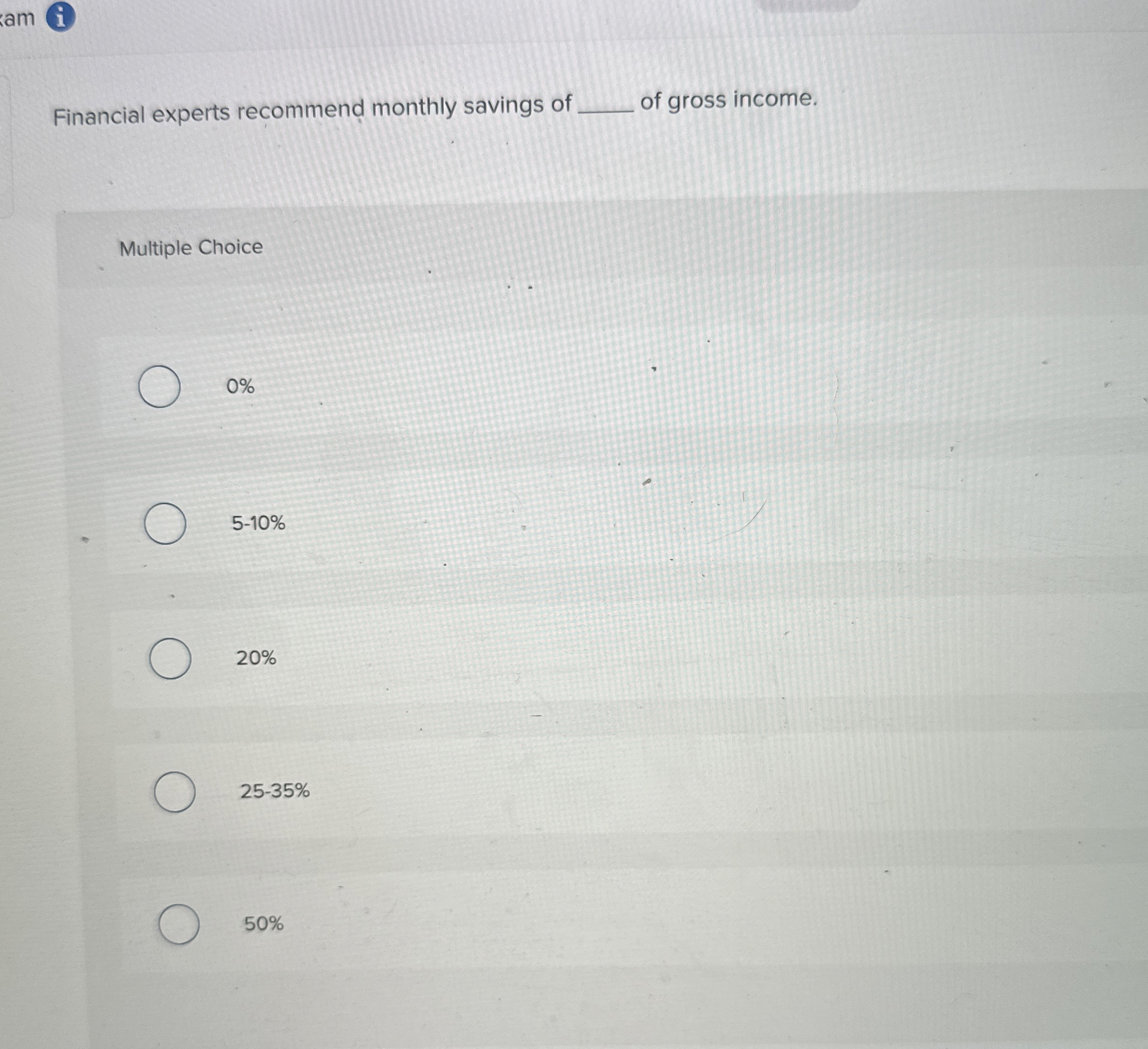 Solved Financial experts recommend monthly savings of of | Chegg.com