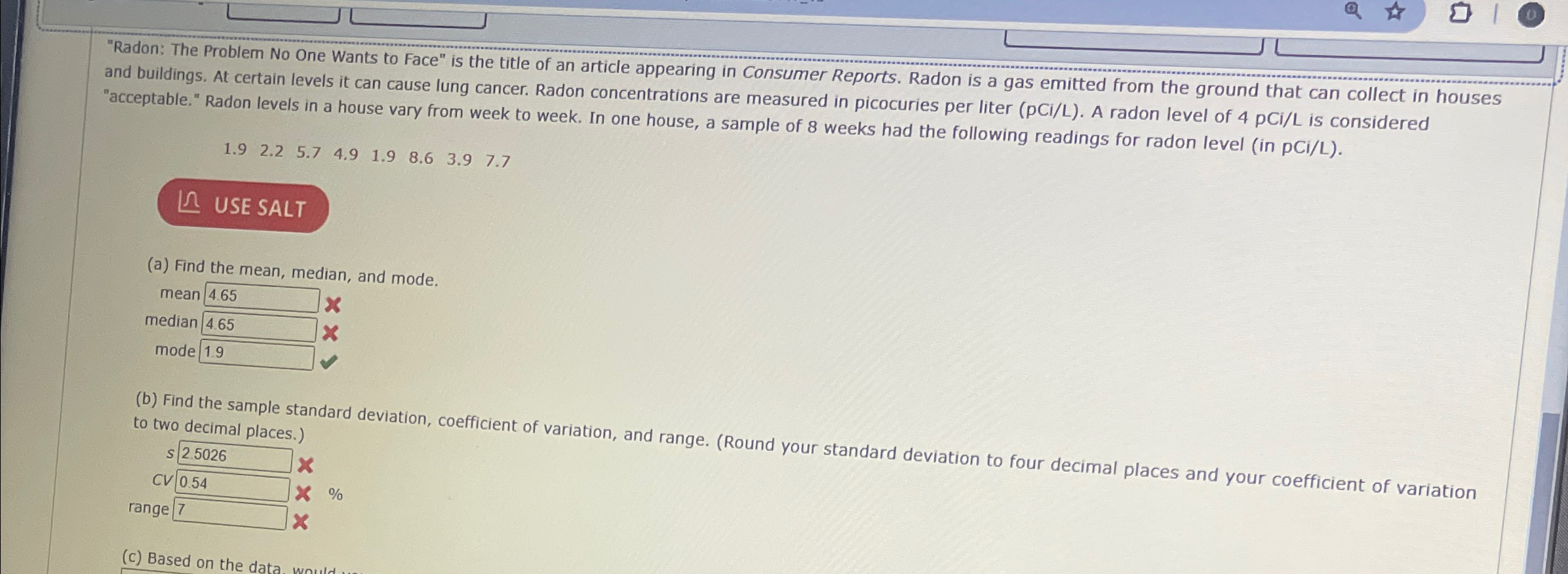 Solved "Radon: The Problem No One Wants to Face" is the | Chegg.com