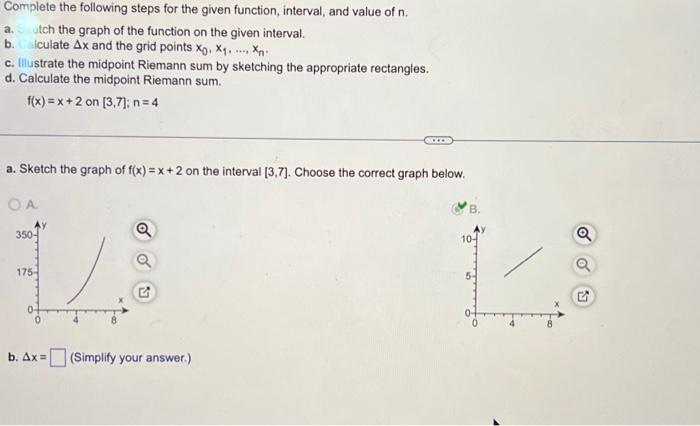 Solved Complete the following steps for the given function, | Chegg.com