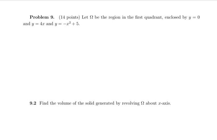 Solved Problem 9. (14 points) Let A be the region in the | Chegg.com Solved Problem 9. (14 points) Let A be the region in the | Chegg.com