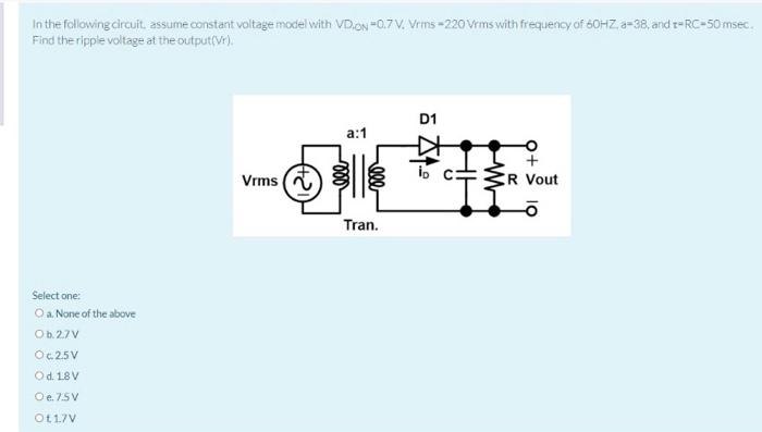 Solved In the following circuit assume constant voltage | Chegg.com