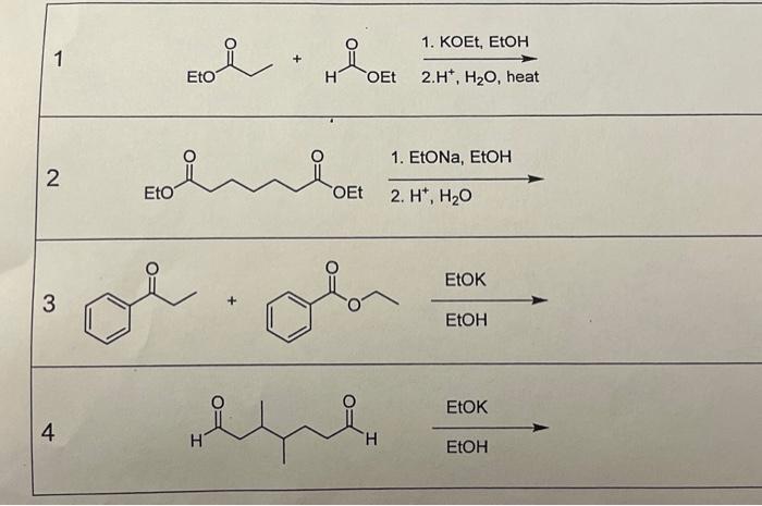 Solved 1 2 3 \\( \\underset{\\text { EtOH | Chegg.com