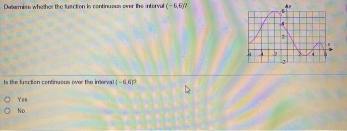Solved Determine whether the function is continuous over the | Chegg.com
