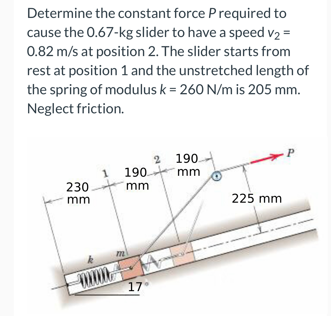 Solved Determine the constant force P ﻿required to cause the | Chegg.com