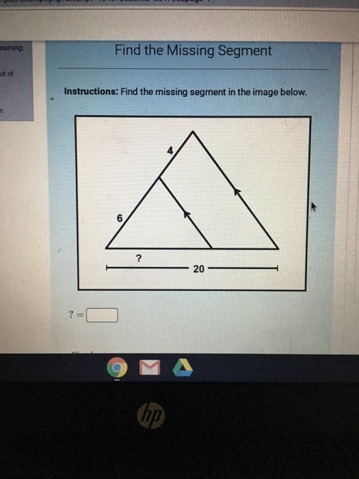 Solved Find the Missing Segment ut of Instructions: Find the | Chegg.com