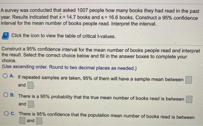 Solved A survey was conducted that asked 1007 people how | Chegg.com