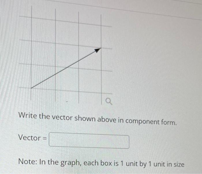 Solved Write the vector shown above in component form. | Chegg.com