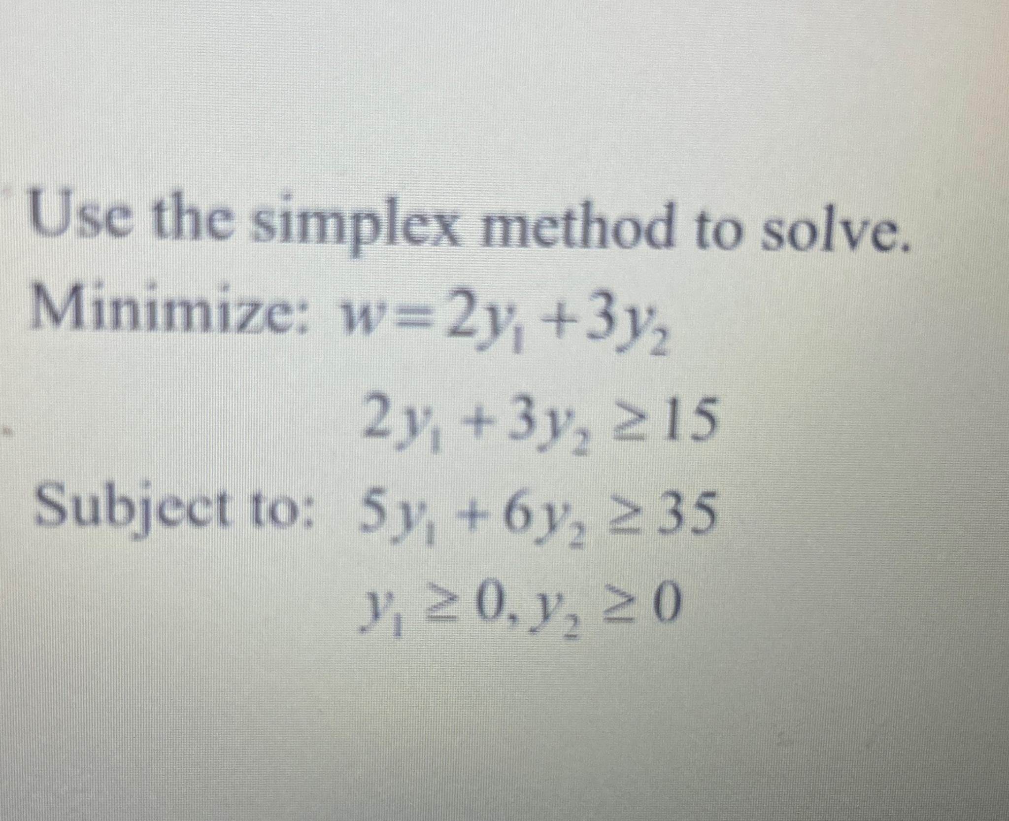 Solved Use the simplex method to | Chegg.com