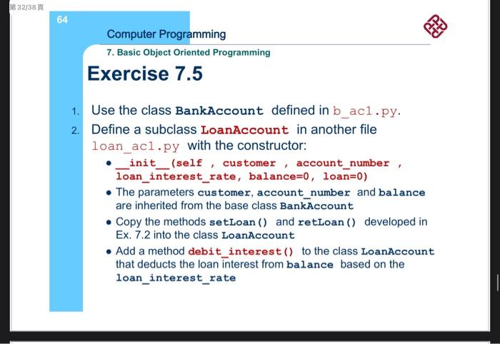 Solved 1. Use the class BankAccount defined in b_ac1.py. 2. | Chegg.com