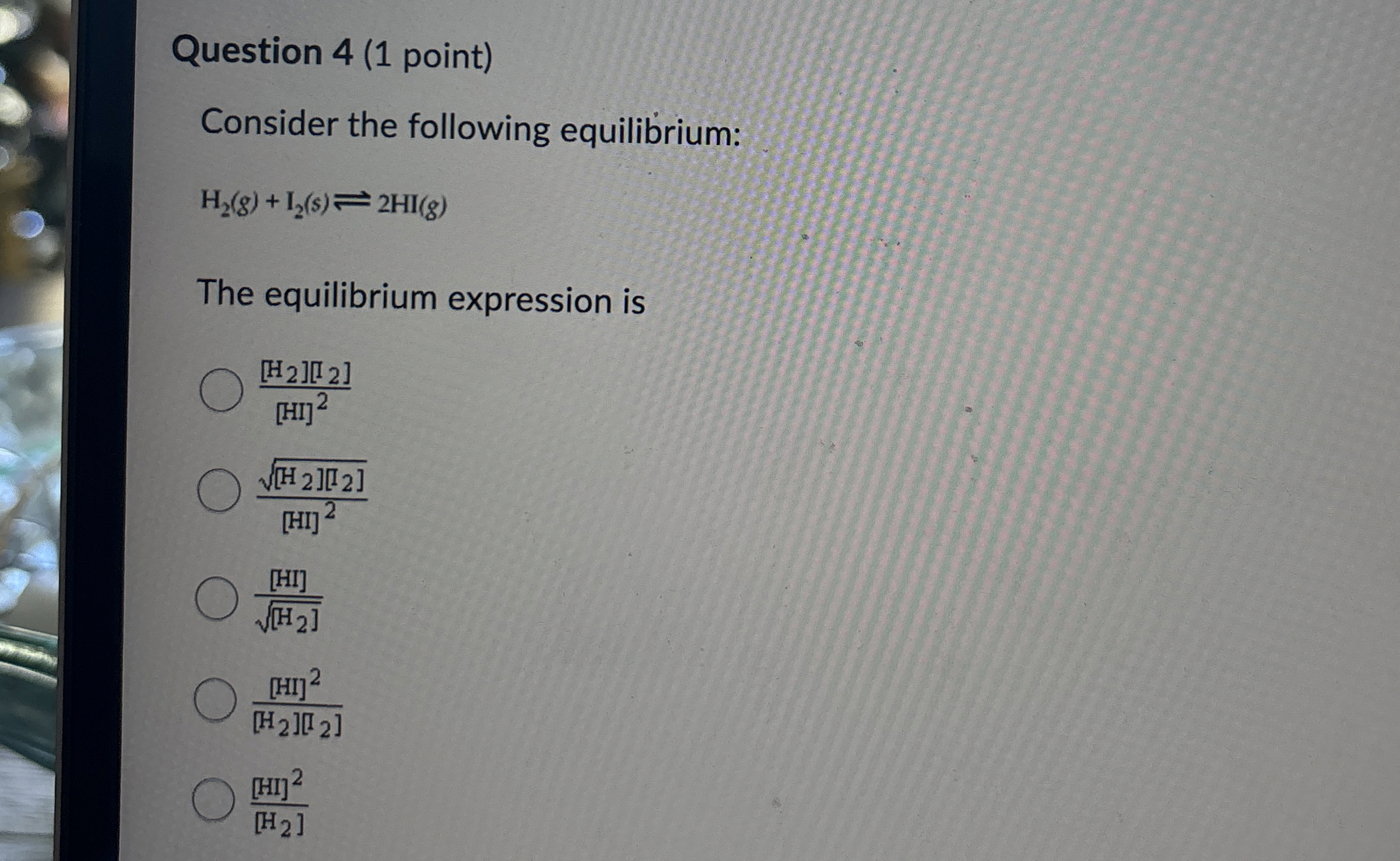 Solved Question 4 (1 ﻿point)Consider the following | Chegg.com