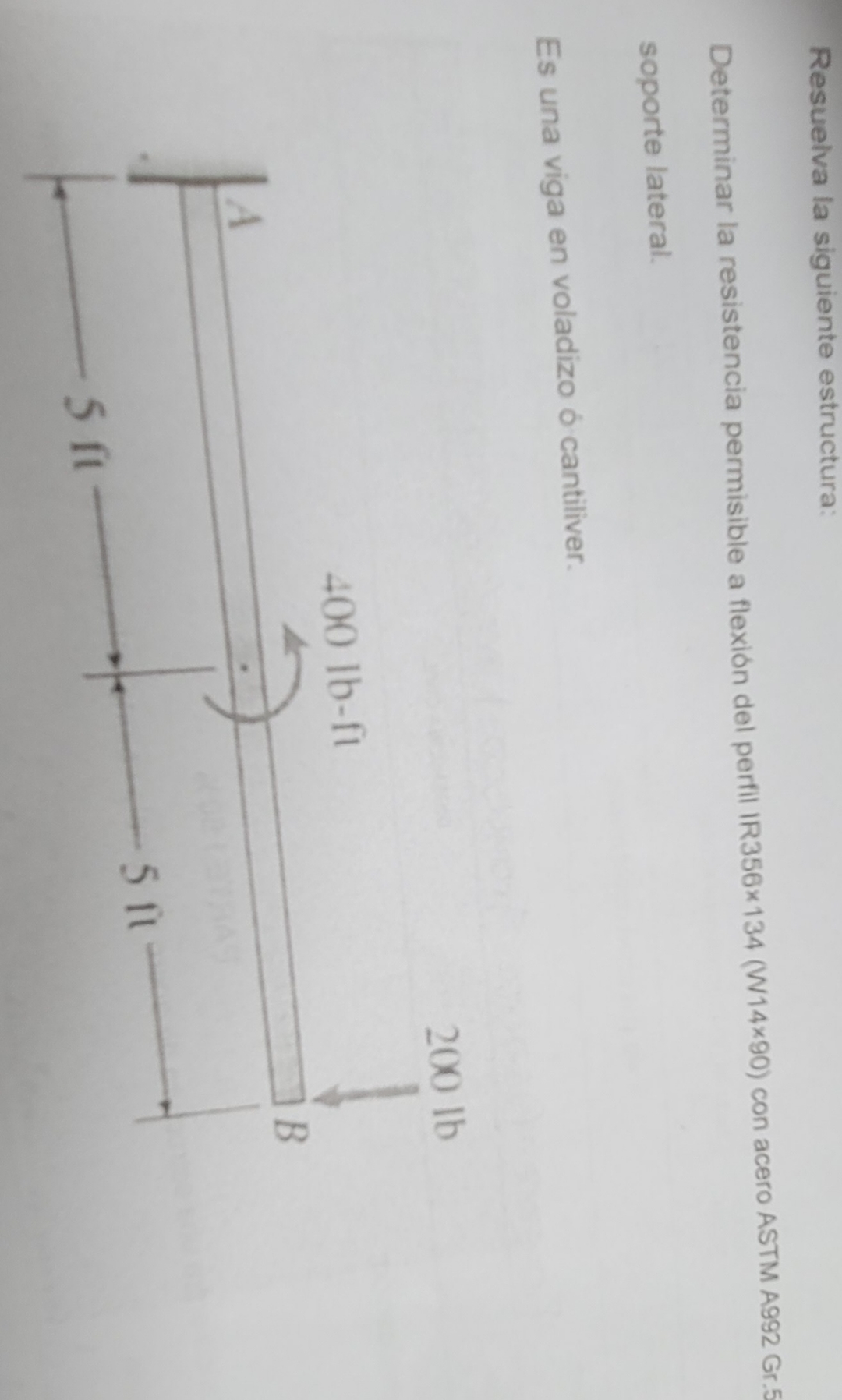 Solved Resuelva la siguiente estructura:Determinar la | Chegg.com