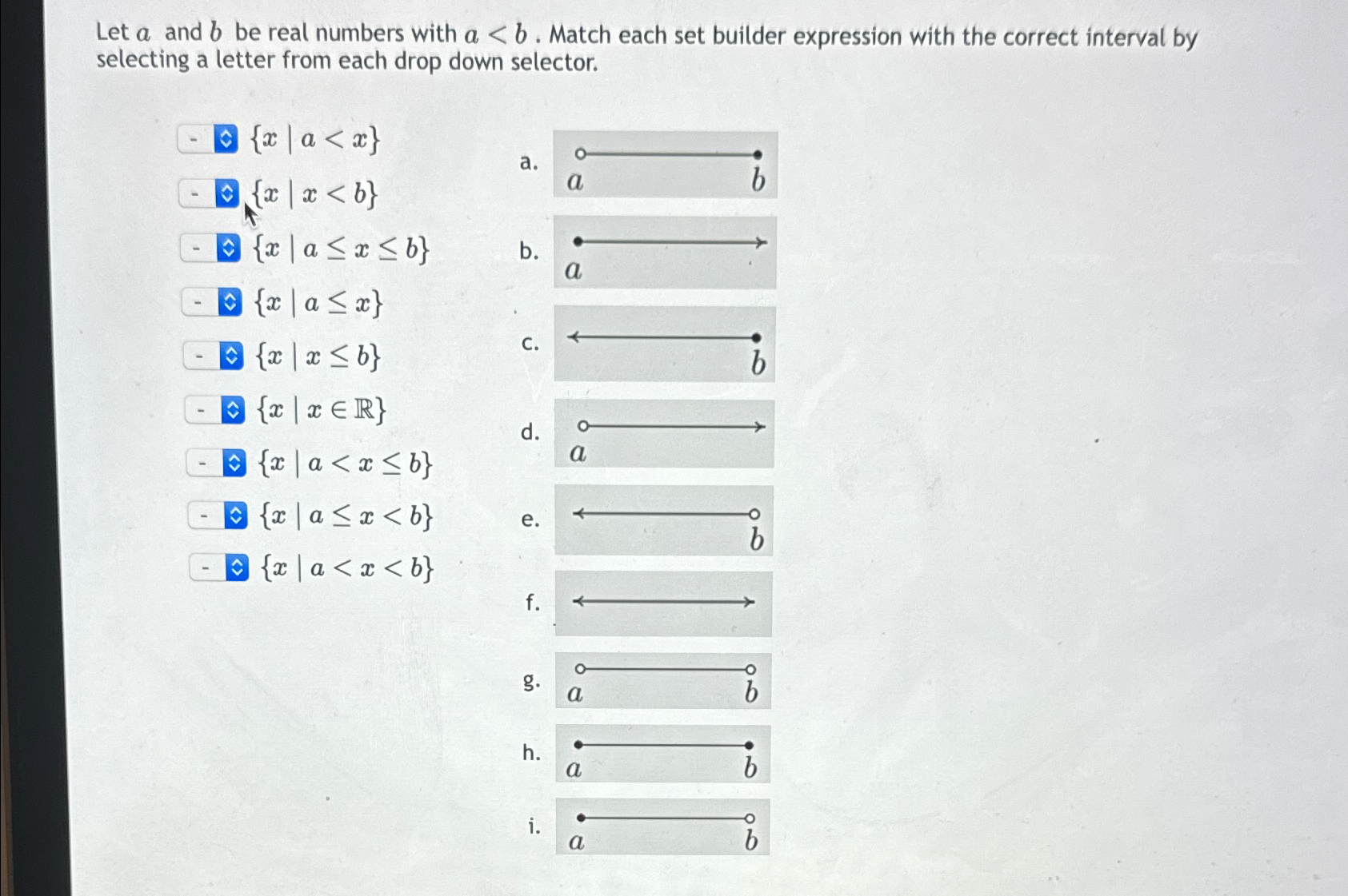 Solved Let a and b ﻿be real numbers with | Chegg.com