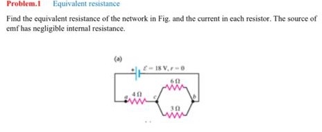 Solved Problem. 1 Equivalent resistance Find the equivalent | Chegg.com