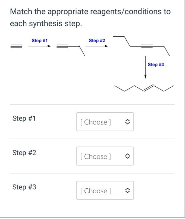 Solved Match the appropriate reagents/conditions to each | Chegg.com