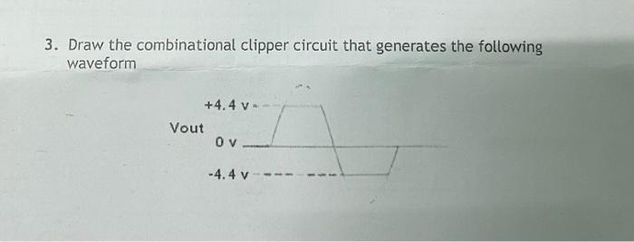 Solved 3. Draw the combinational clipper circuit that | Chegg.com