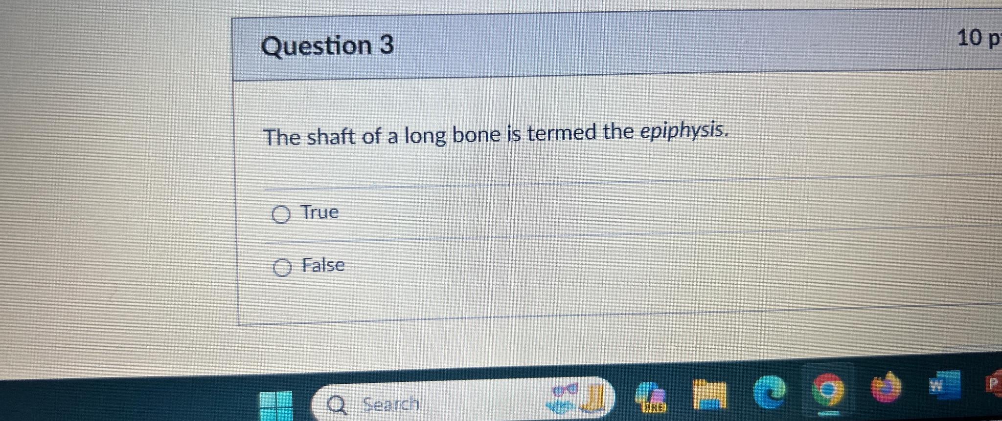 Solved Question 3The shaft of a long bone is termed the | Chegg.com Solved Question 3The shaft of a long bone is termed the | Chegg.com