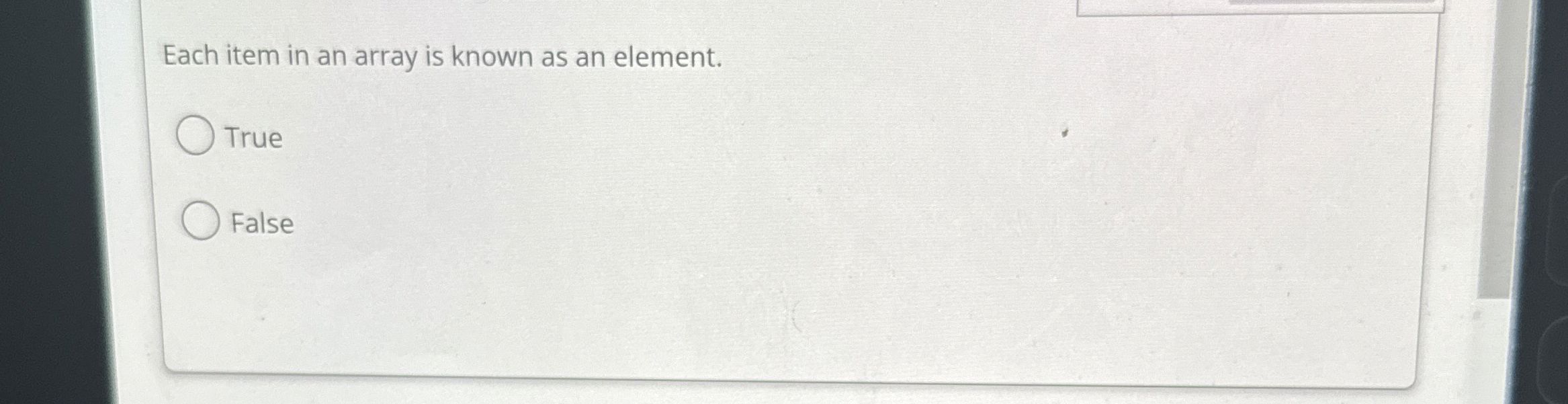 Solved Each item in an array is known as an | Chegg.com